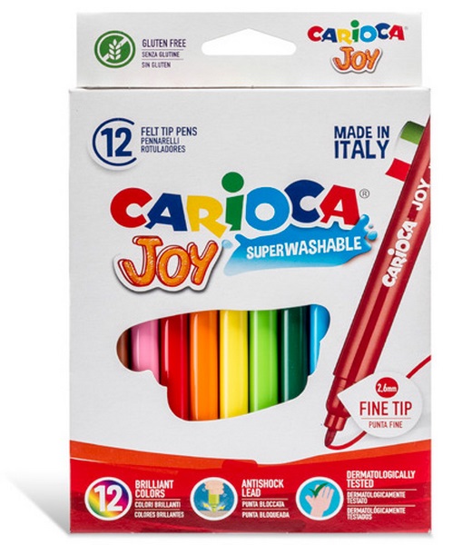 ΜΑΡΚΑΔΟΡΟΙ CARIOCA JOY ΛΕΠΤΟΙ ΣΕΤ 12 ΤΜΧ – Colorful