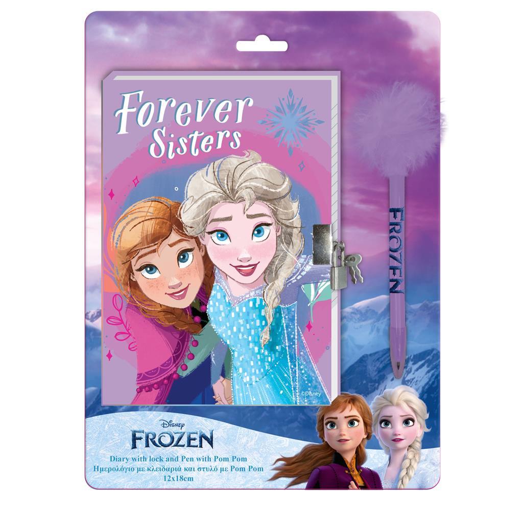 ΗΜΕΡΟΛΟΓΙΟ ΜΕ ΚΛΕΙΔΑΡΙΑ ΚΑΙ ΣΤΥΛΟ ΜΕ POM POM FROZEN 2 – Colorful
